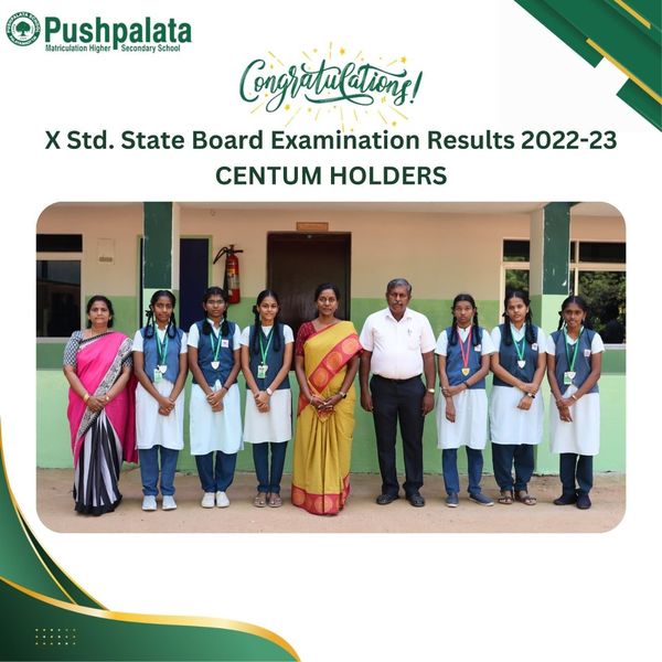 Std X Board Examination Result 2022 2023 Pushpalata