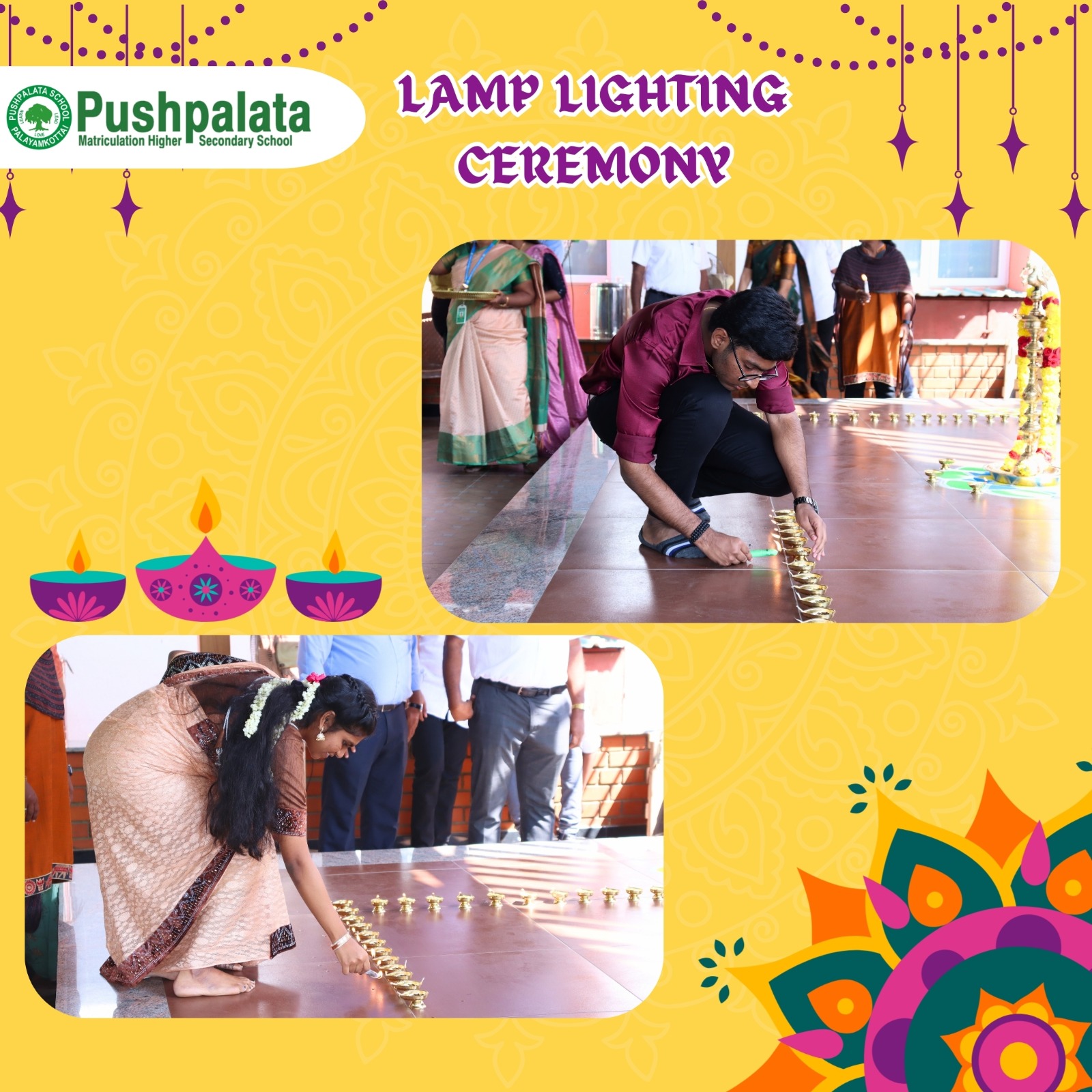The lamp lighting and the oath taking ceremony | Pushpalata ...