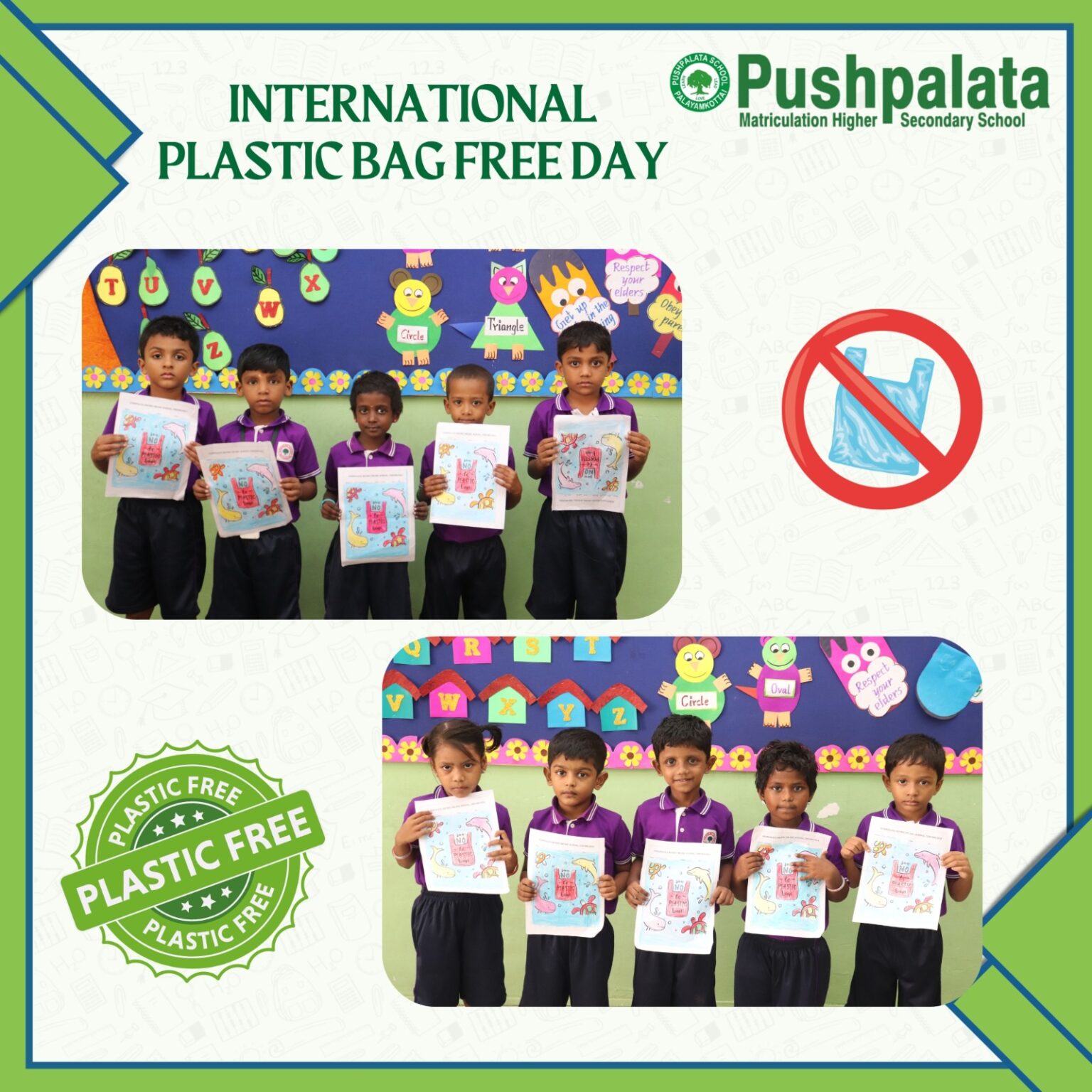 Plastic bag free day – 03.07.2024 | Pushpalata Matriculation Higher ...